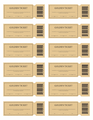 Free Editable Golden Ticket Templates