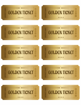 Free Editable Golden Ticket Templates