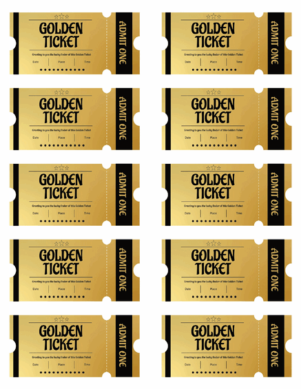 Free Ticket Templates (Edit & Printable) - Word, Adobe