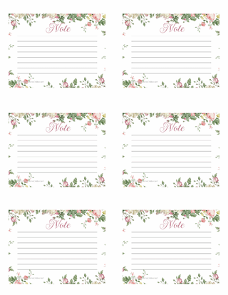 Free Printable Note Cards Templates