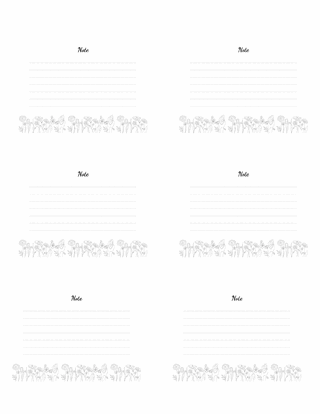 Free Printable Note Cards Templates