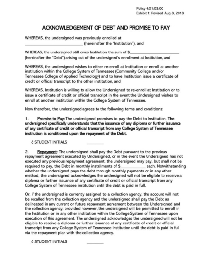 35+ Free IOU (I Owe You) & Debt Acknowledgment Forms