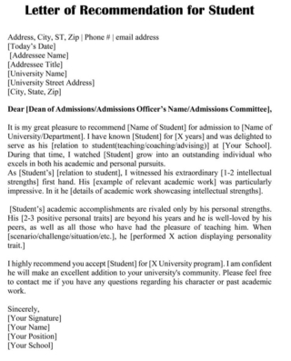 22 Best Academic Recommendation Letter Samples