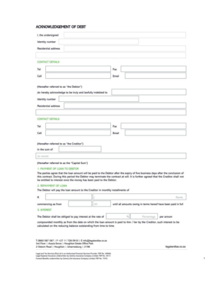 35+ Free IOU (I Owe You) & Debt Acknowledgment Forms