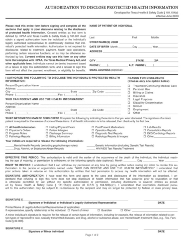 Free Medical Records Release Authorization Forms (HIPAA)