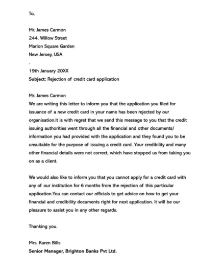 30 Best Polite Job Rejection Letter Samples