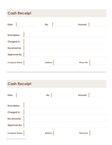 21 Free Cash Receipt Templates (Word, Excel and PDF)