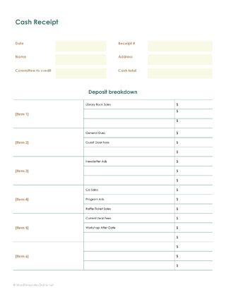 21 Free Cash Receipt Templates (Word, Excel and PDF)