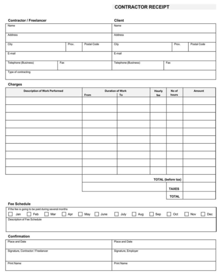 18+ FREE Contractor Receipt Templates (Word | PDF)