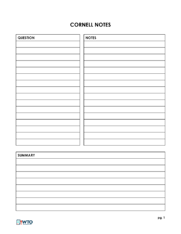 64 Free Cornell Note Templates (Note Taking Explained)
