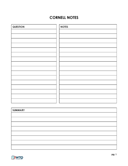 64 Free Cornell Note Templates (Note Taking Explained)