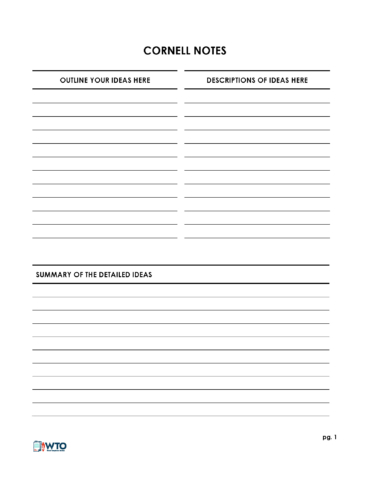 64 Free Cornell Note Templates (Note Taking Explained)
