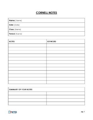 64 Free Cornell Note Templates (Note Taking Explained)