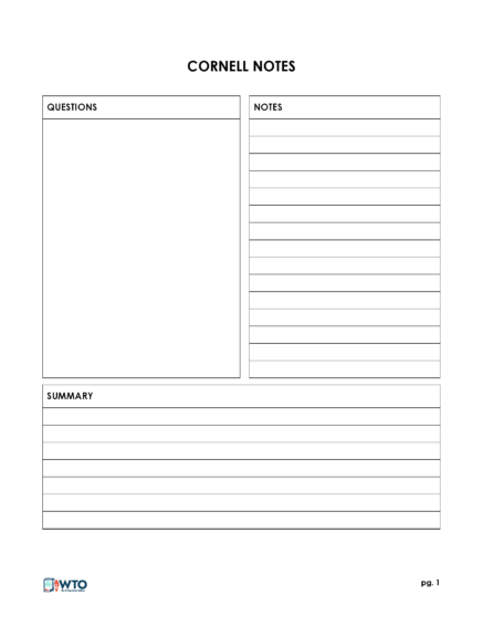 64 Free Cornell Note Templates (Note Taking Explained)