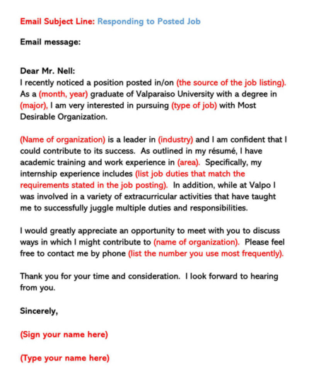 32 Email Cover Letter Samples | How to Write (Examples)