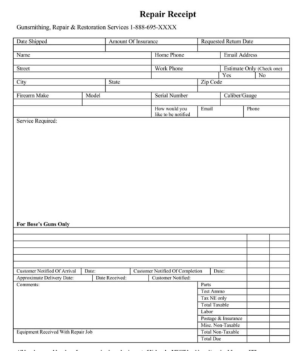 14 Free Mechanic Receipt Templates (Service, Repair)