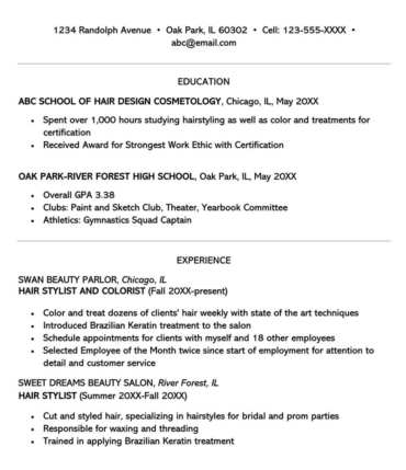 20+ Hair Stylist Cover Letter Samples (Entry Level & Experienced)