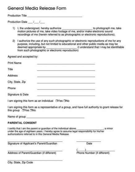 15 Free Media Liability Release Forms - Word | PDF