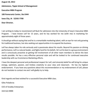 Letter of Recommendation Examples for Graduate School