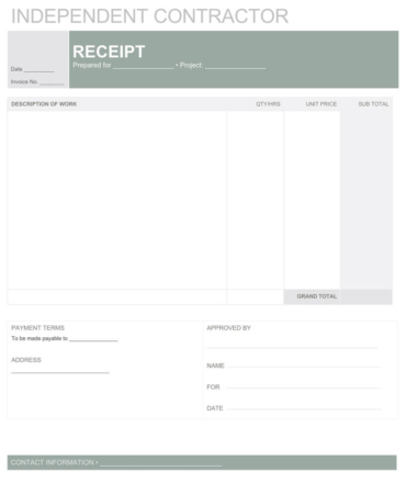 18+ FREE Contractor Receipt Templates (Word | PDF)