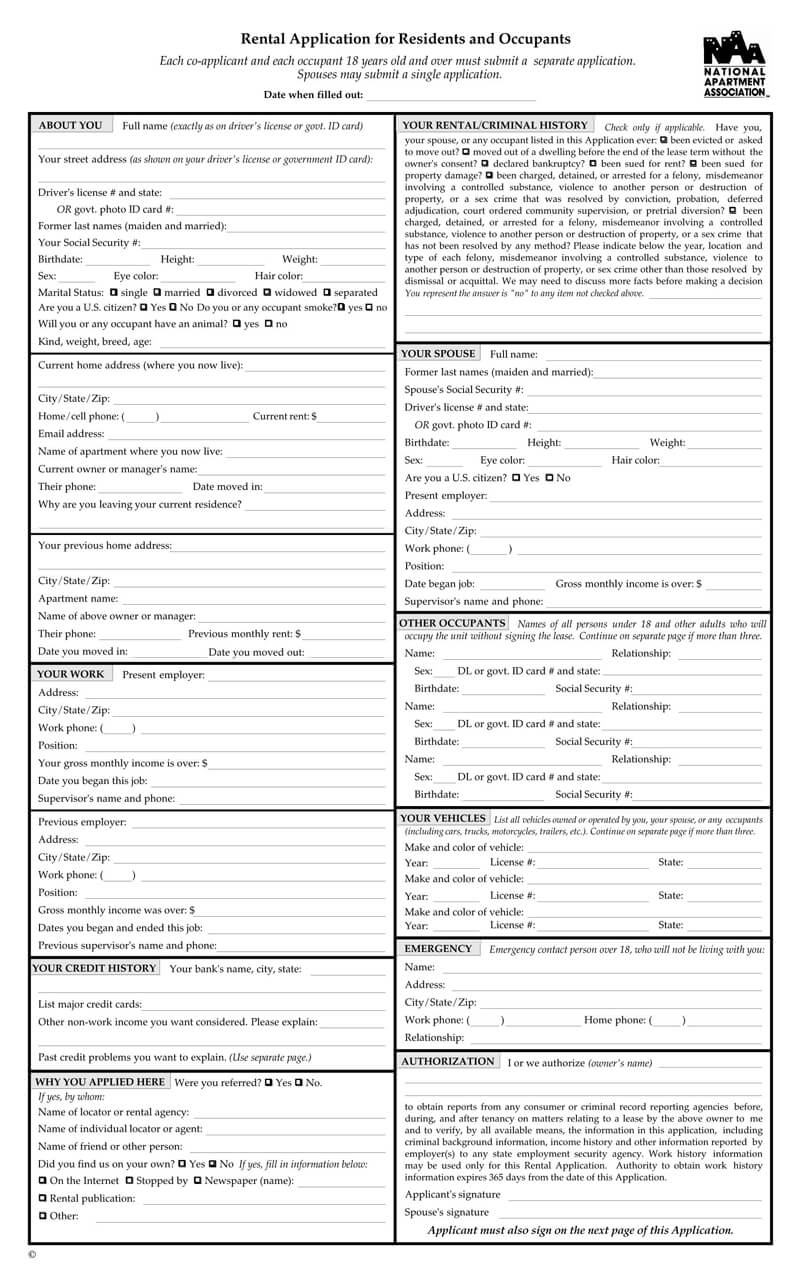 Free California Rental Application Forms [Laws & Obligations]