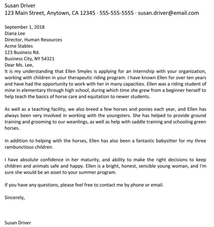 16 Best Internship Recommendation Letter Samples – Estrich Mobil