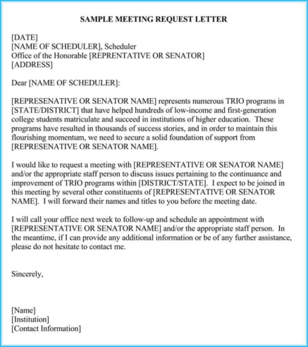 Meeting Appointment Request Letters (25+ Samples)