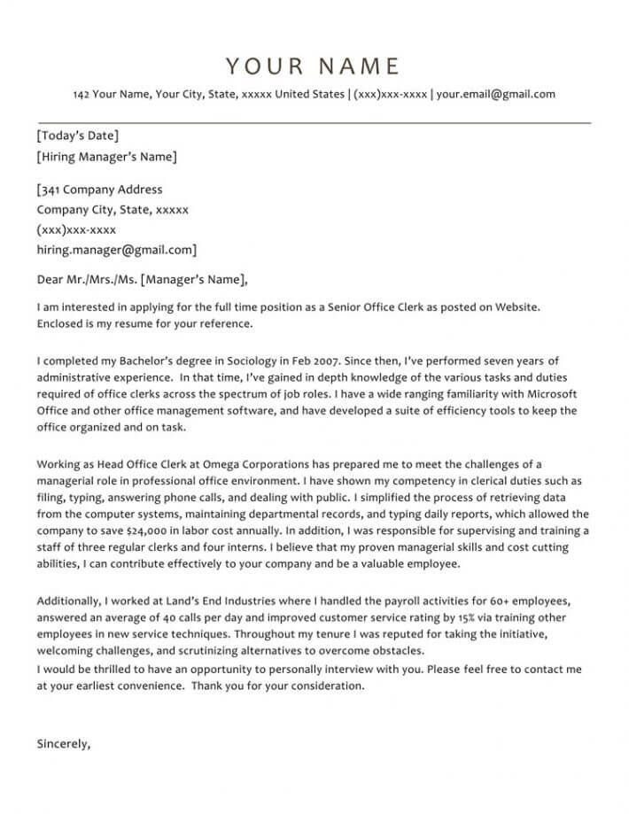 63+ Job Winning Cover Letter Examples | (Free Templates)