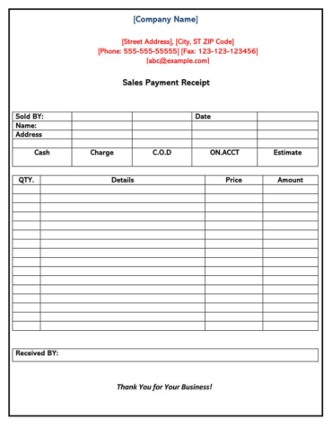 38 Free Payment Receipt Templates (Excel | Word | PDF)