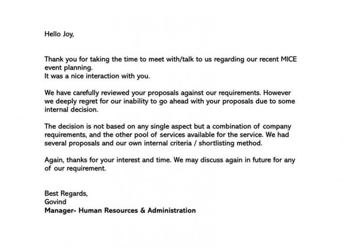 30 Best Polite Job Rejection Letter Samples (Guidelines)