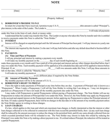 38 Free Promissory Note Templates & Forms