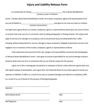 Free Release of Liability Forms (Hold Harmless) | PDF - Word