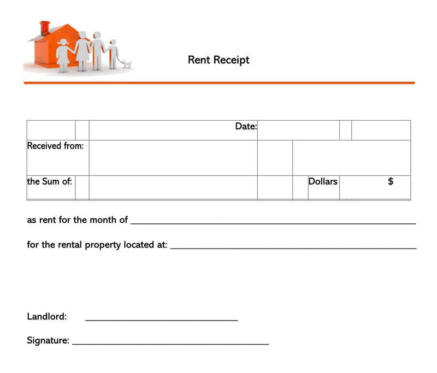 52 Free Rent Receipt Templates - Printable - Excel, Word