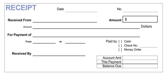 12 Free Official Receipt Templates (Blank & Printable)