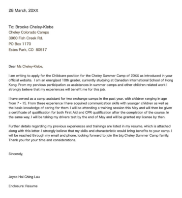 Summer Job Cover Letter Examples (Writing Tips)