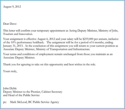 Temporary Appointment Letter Samples (Writing Tips)