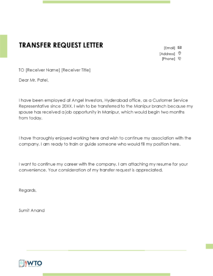 20+ Transfer Request Letter Samples (Word, PDF)