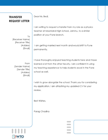 20+ Transfer Request Letter Samples (Word, PDF)