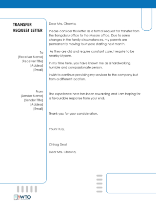 20+ Transfer Request Letter Samples (Word, PDF)
