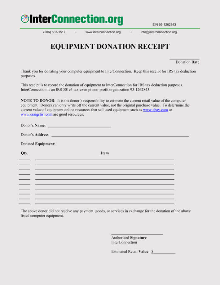 46 Free Donation Receipt Templates (501c3, Non-Profit)