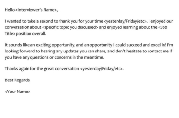 Thank You Email After Phone Interview (28 Best Examples)