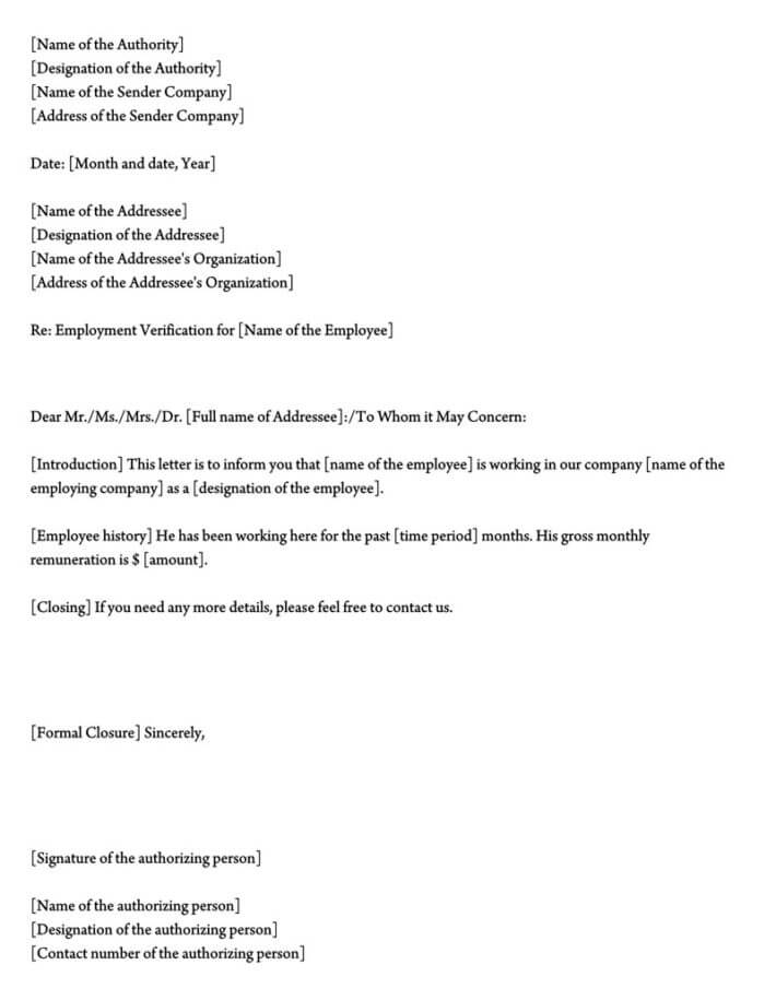 40+ Employment Verification Letter Samples [FREE Templates]
