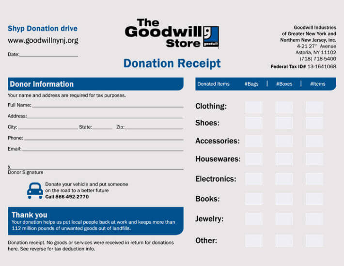 46 Free Donation Receipt Templates (501c3, Non-Profit)