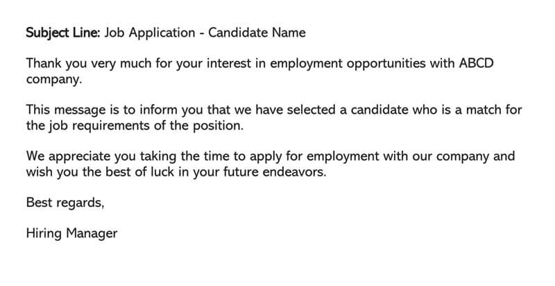 Candidate Rejection Email After an Interview (20 Templates) Candidate Rejection Email After an Interview (20 Templates)