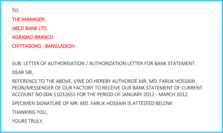 Letter Of Authorization Template For Bank Letter Of Authorization Template For Bank