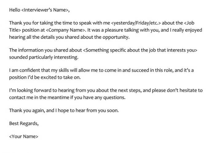 Thank You Email After Phone Interview (28 Best Examples)