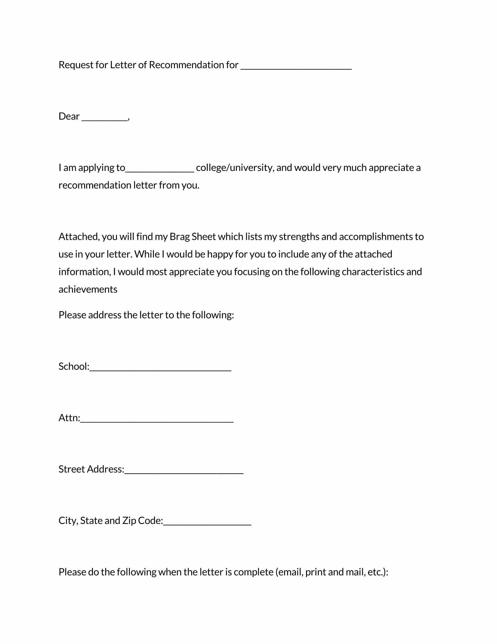 50 Free Letter of Recommendation Templates (Word | PDF)