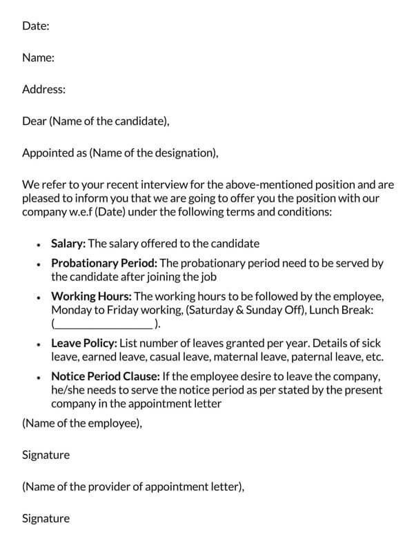 How to Write (Format) an Appointment Letter [30+ Samples]