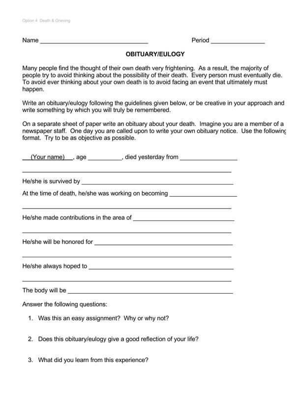 40+ Free Obituary Templates | How to Write (with Samples)