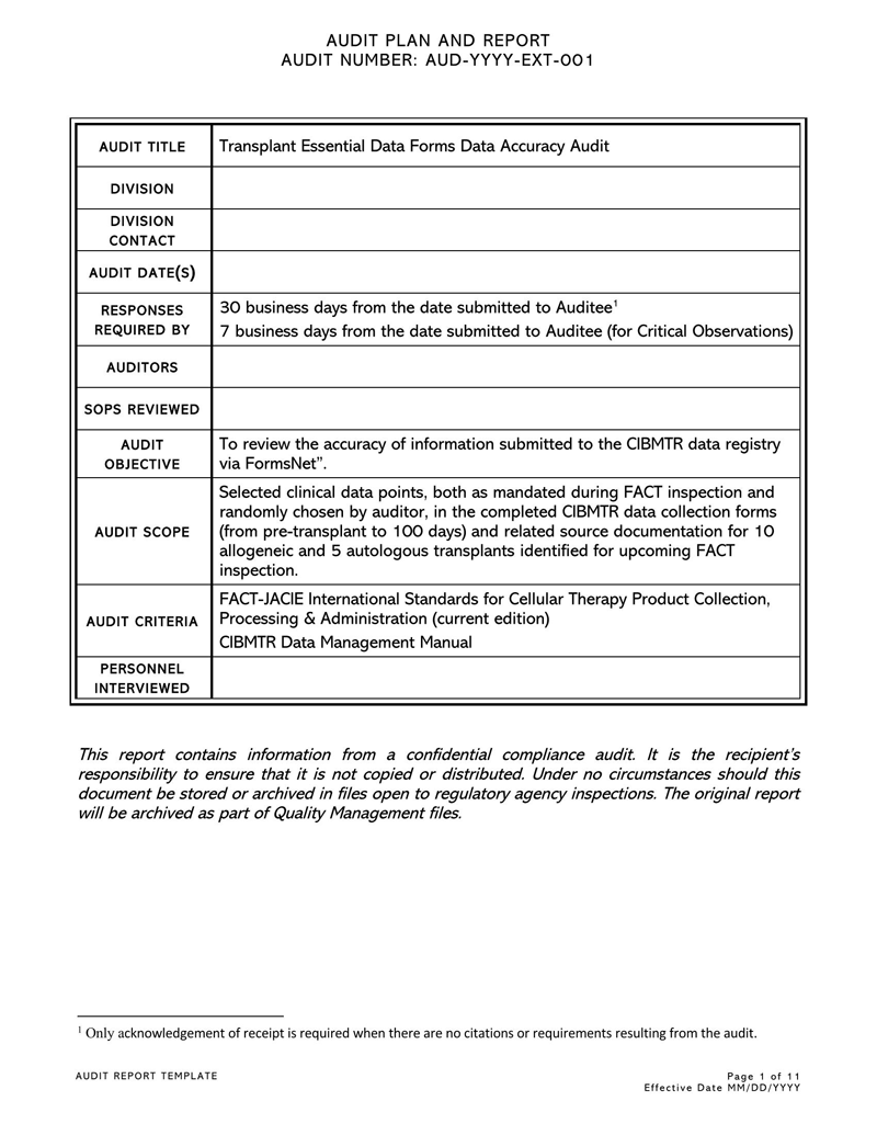 50 Free Audit Report Templates [Format] - Internal, External